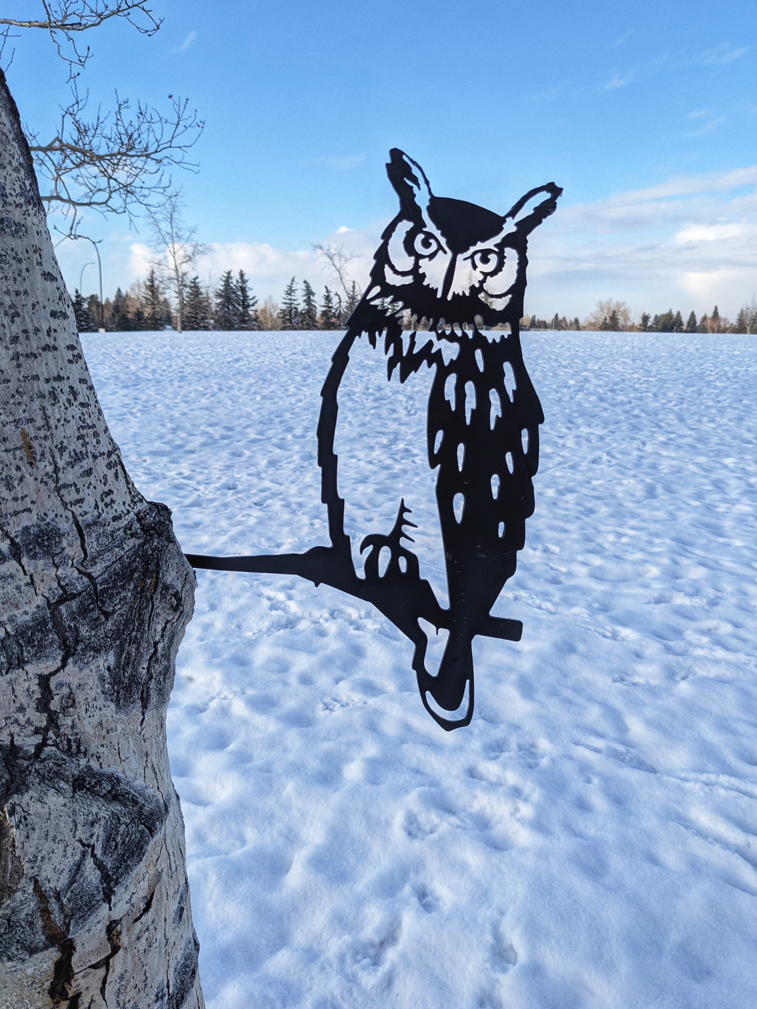 Decorative Metal Bird Tree Stakes - Elegant Outdoor Accents – Calgary ...